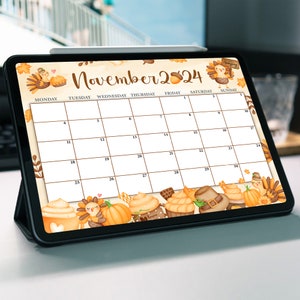 Editable November 2024 Calendar | Printable Wall Calendar 2024 ...