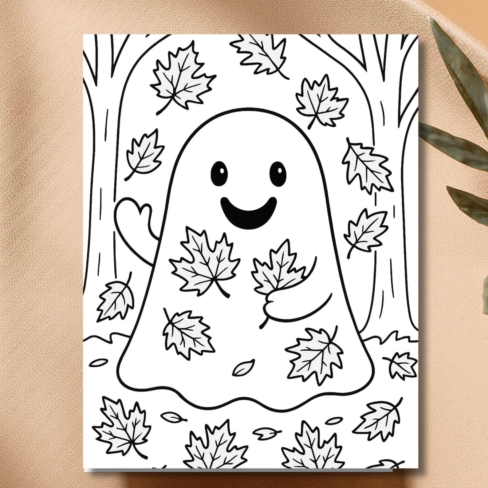 Halloween Coloring Pages: Printable Canva Template for Kids (classroom ...