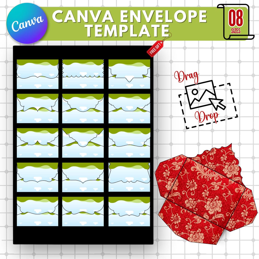 Editable Envelope Canva Template: Custom Wedding, Budget, Gift (digital ...