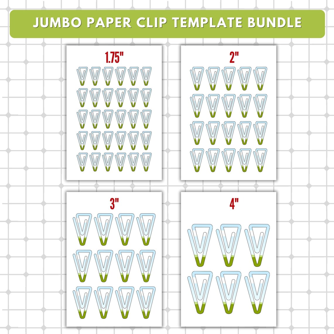Jumbo Paper Clip Template: Editable Canva Design (digital Download) - Etsy