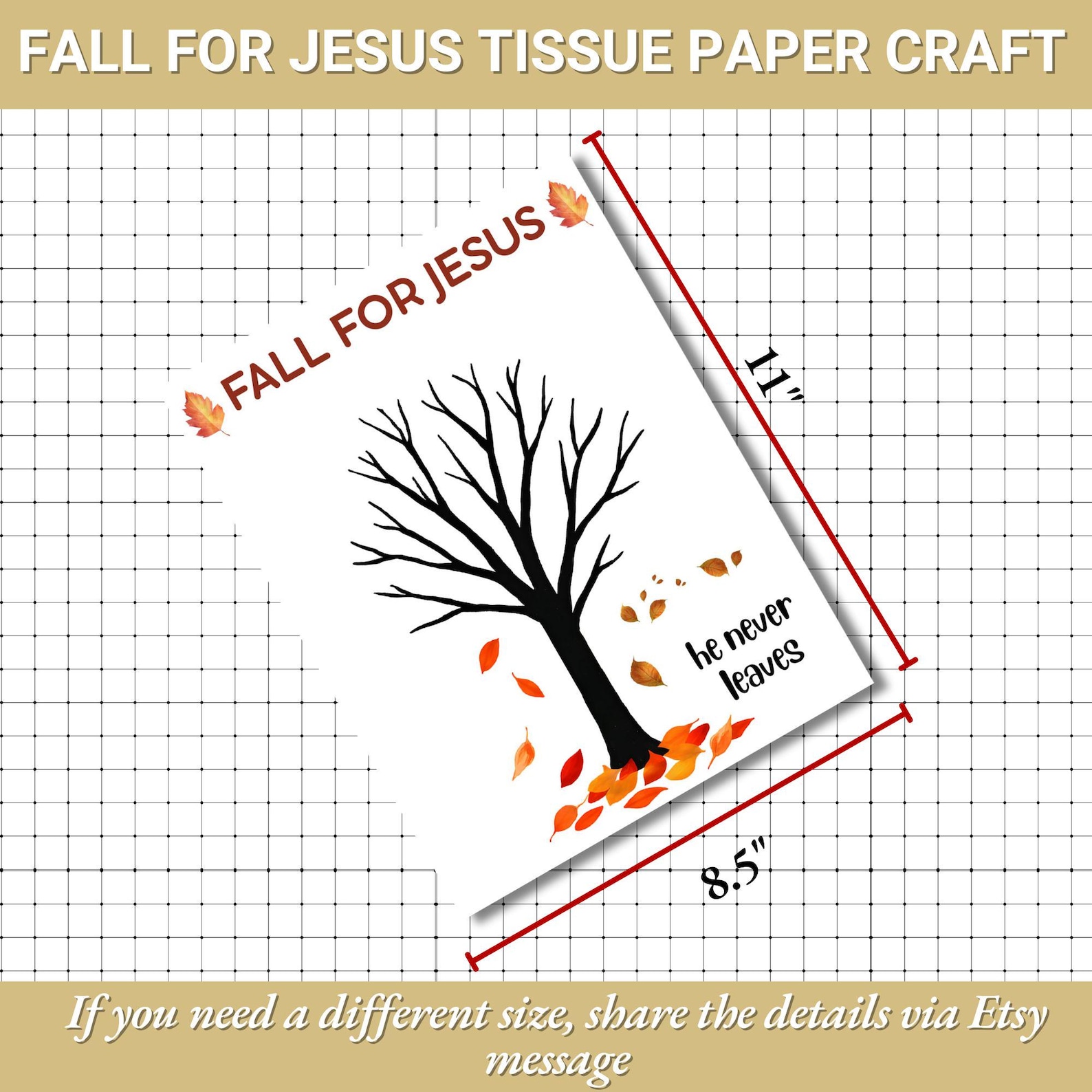 Fall for Jesus Tree Craft: Thanksgiving Bible Activity (canva Template ...