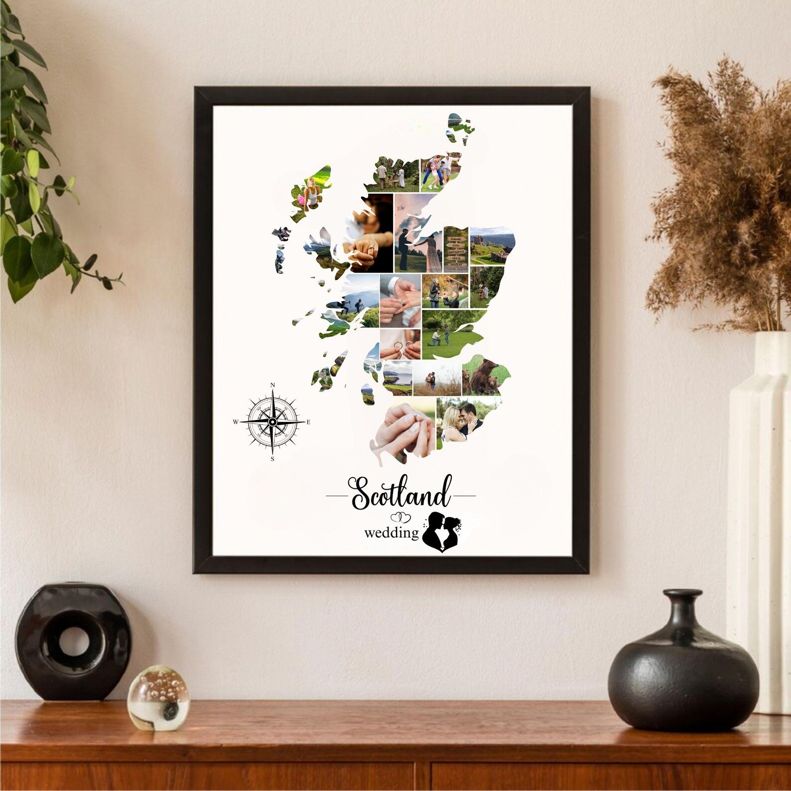 Scotland Map Photo Collage Template: Vacation Keepsake (canva Editable ...