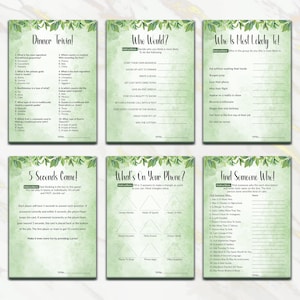 Printable Dinner Party Games: Icebreaker Activities (PDF) - Etsy