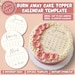 Burn Away Cake Topper Calendar Template: Editable Birthday Cake ...
