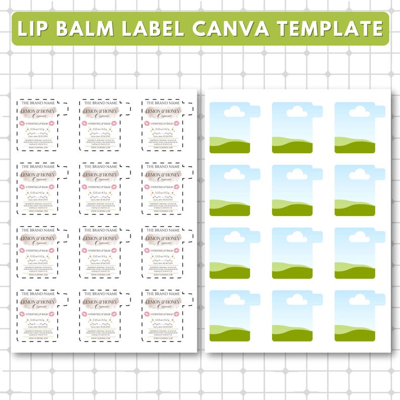 Editable Lip Balm Label Template: Custom Branding (canva) - Etsy