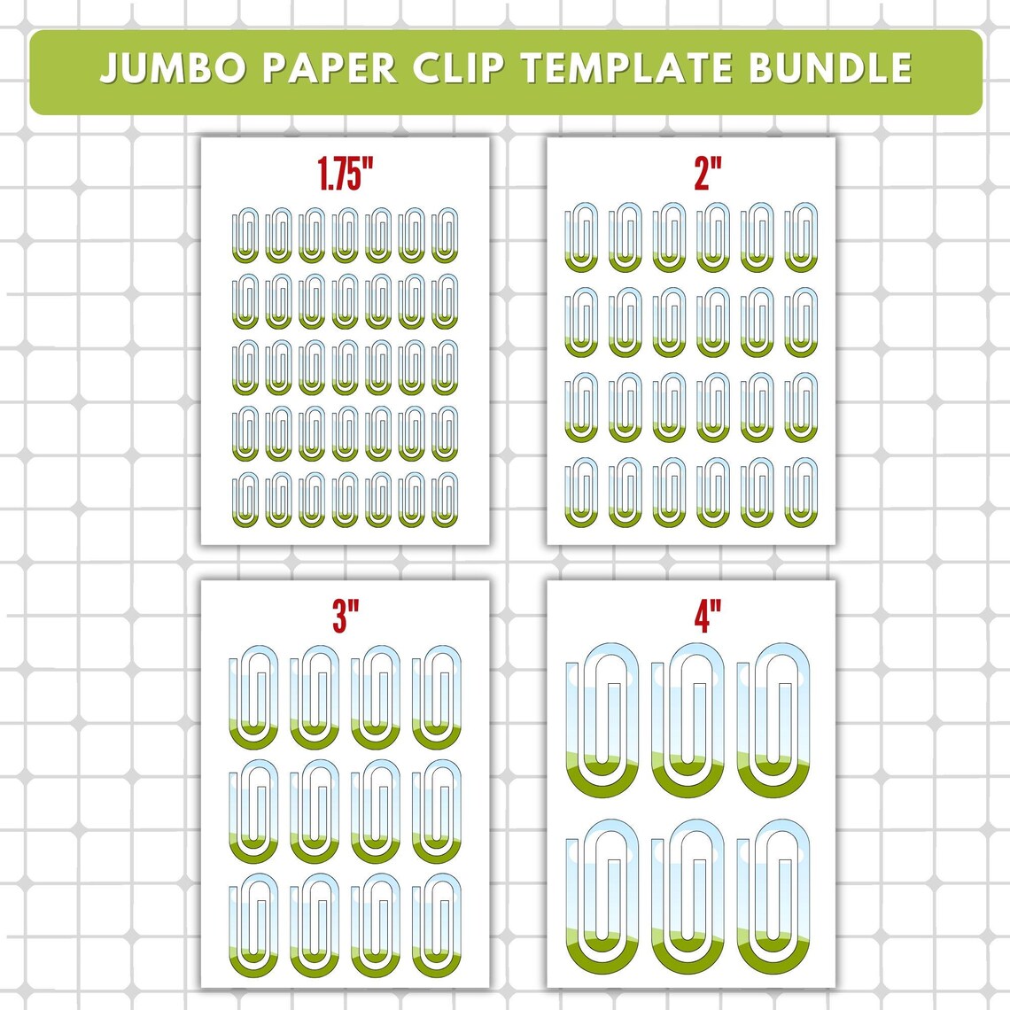 Jumbo Paper Clip Template: Editable Canva Design (digital Download) - Etsy