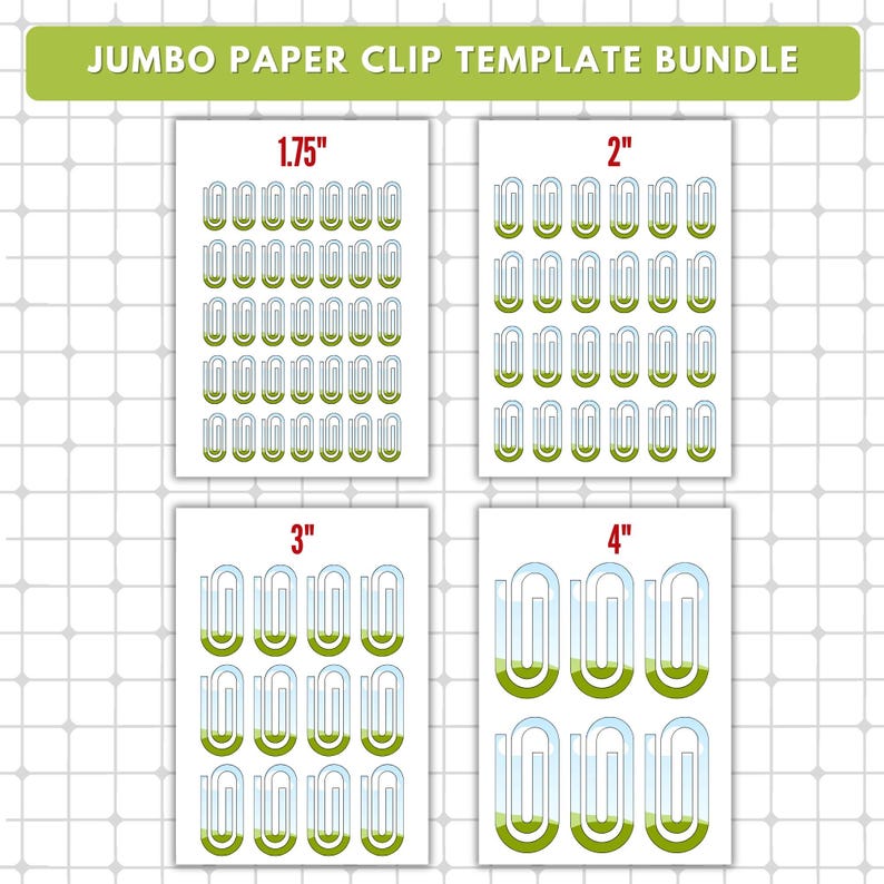 Jumbo Paper Clip Template: Editable Canva Design (digital Download) - Etsy