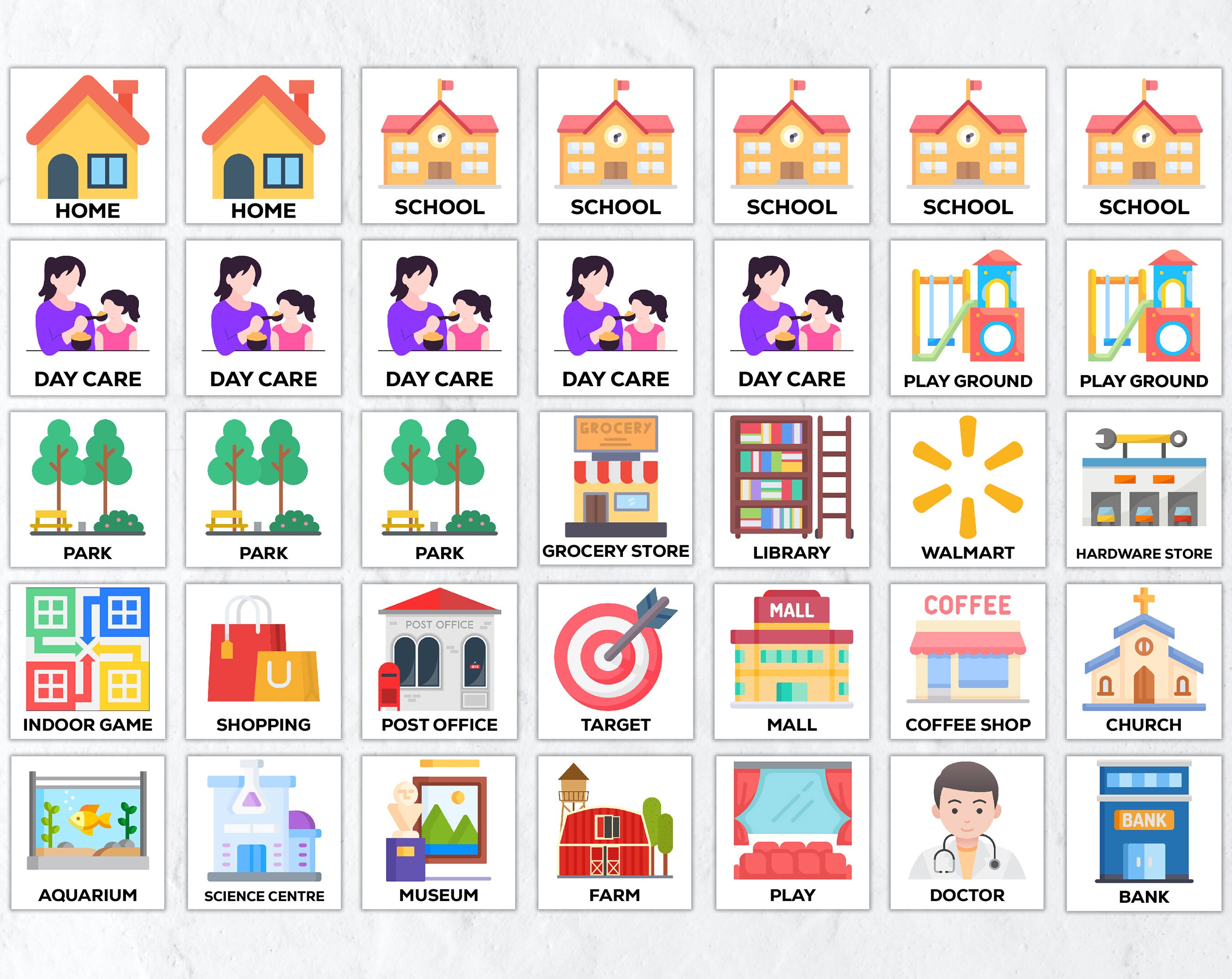 Weekly Kids Calendar Printable Visual Schedule Perpetual - Etsy UK