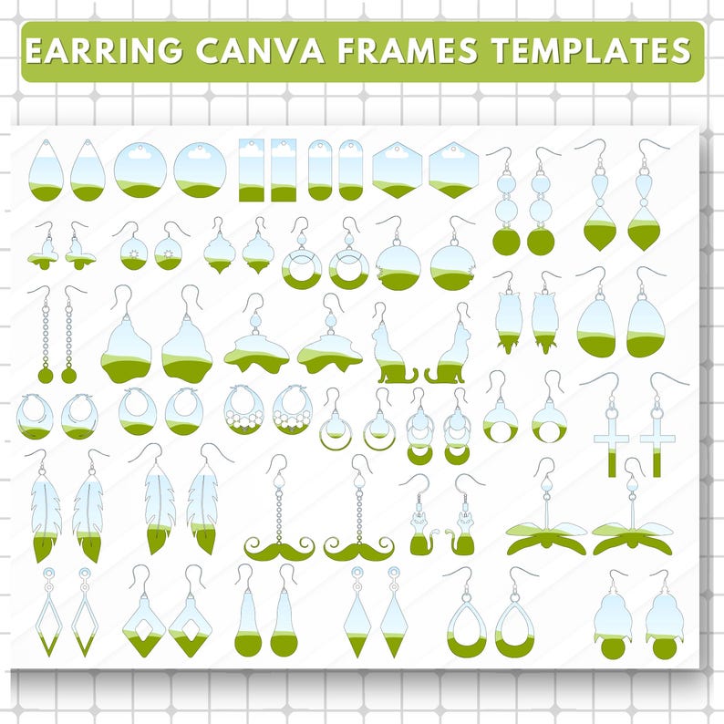 Earring Canva Templates: DIY Earring Mockup (printable + Editable) - Etsy