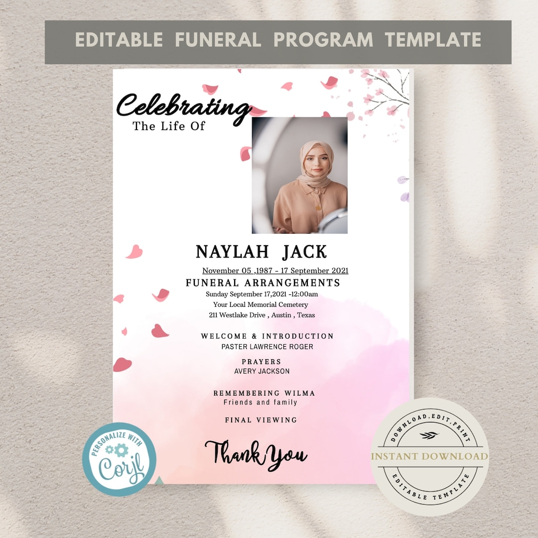 Modèle de programme de funérailles Modèle de programme de funérailles ...