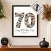 70th Birthday Photo Collage Templates Personalized 70th Birthday Gift ...