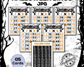 Halloween Bingo Bundle | Printable Halloween Bingo | Halloween Party ...