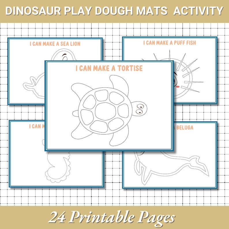 Ocean Animal Play Dough Mats: Preschool Activity (PDF & JPG) - Etsy