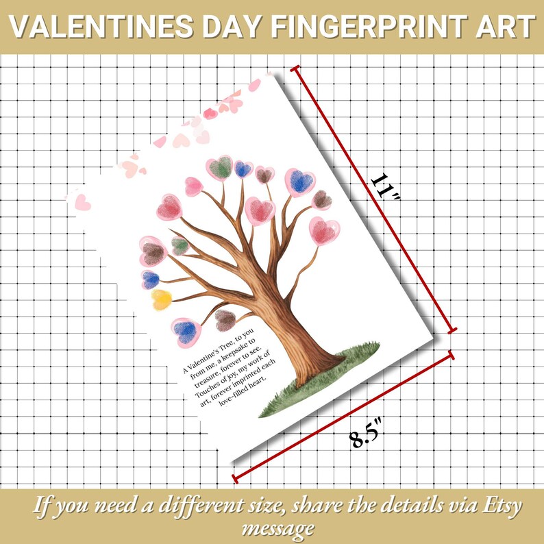 Valentines Day Fingerprint Art Template |printable Kids Valentine ...