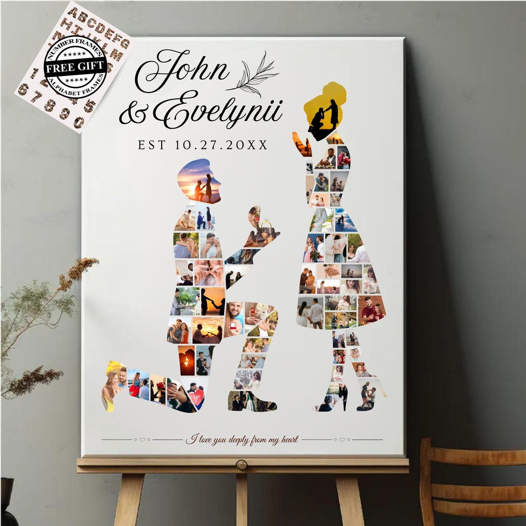Editable Proposal Photo Collage Frame Template |memory Photo Collage ...