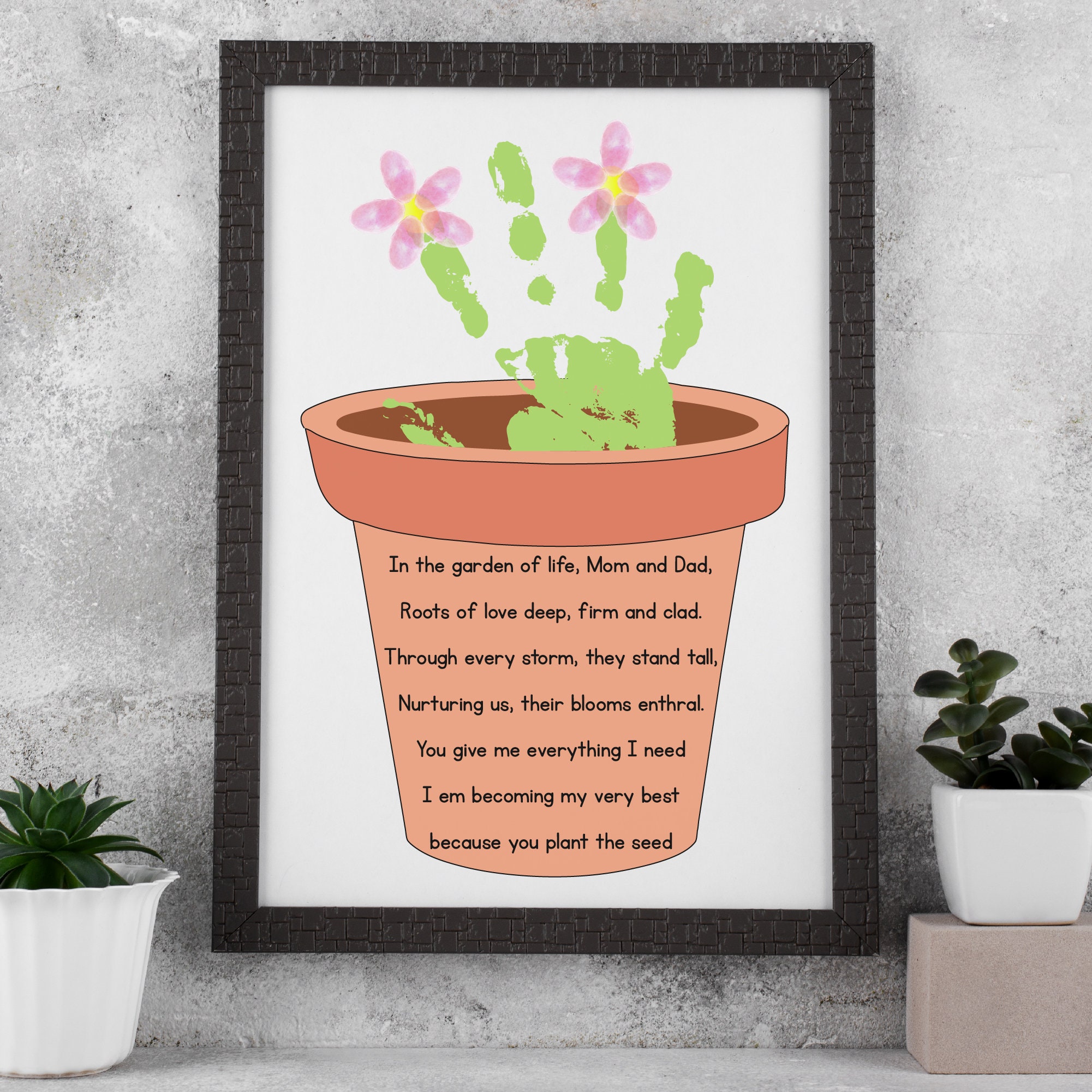 Mother's / Father's Day Plant Printable Mothers Day Handprint Poem ...