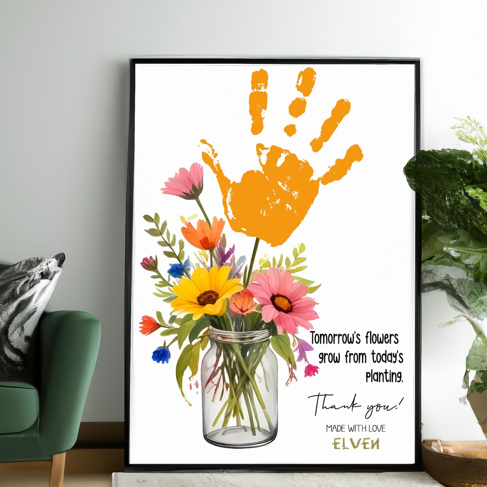 Teacher Appreciation Handprint Art: Kids DIY Gift (PDF & JPG) - Etsy