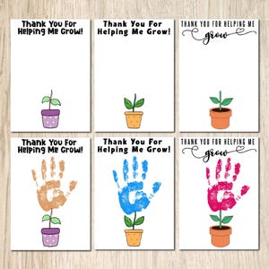 Thank You for Helping Me Grow | Handprint Appreciation | Pre-school ...