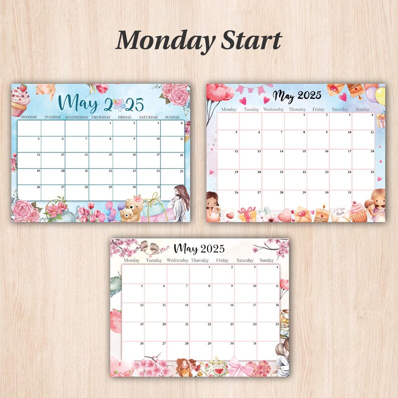 Editable May 2025 Calendar: Printable Monthly Planner (digital Download ...