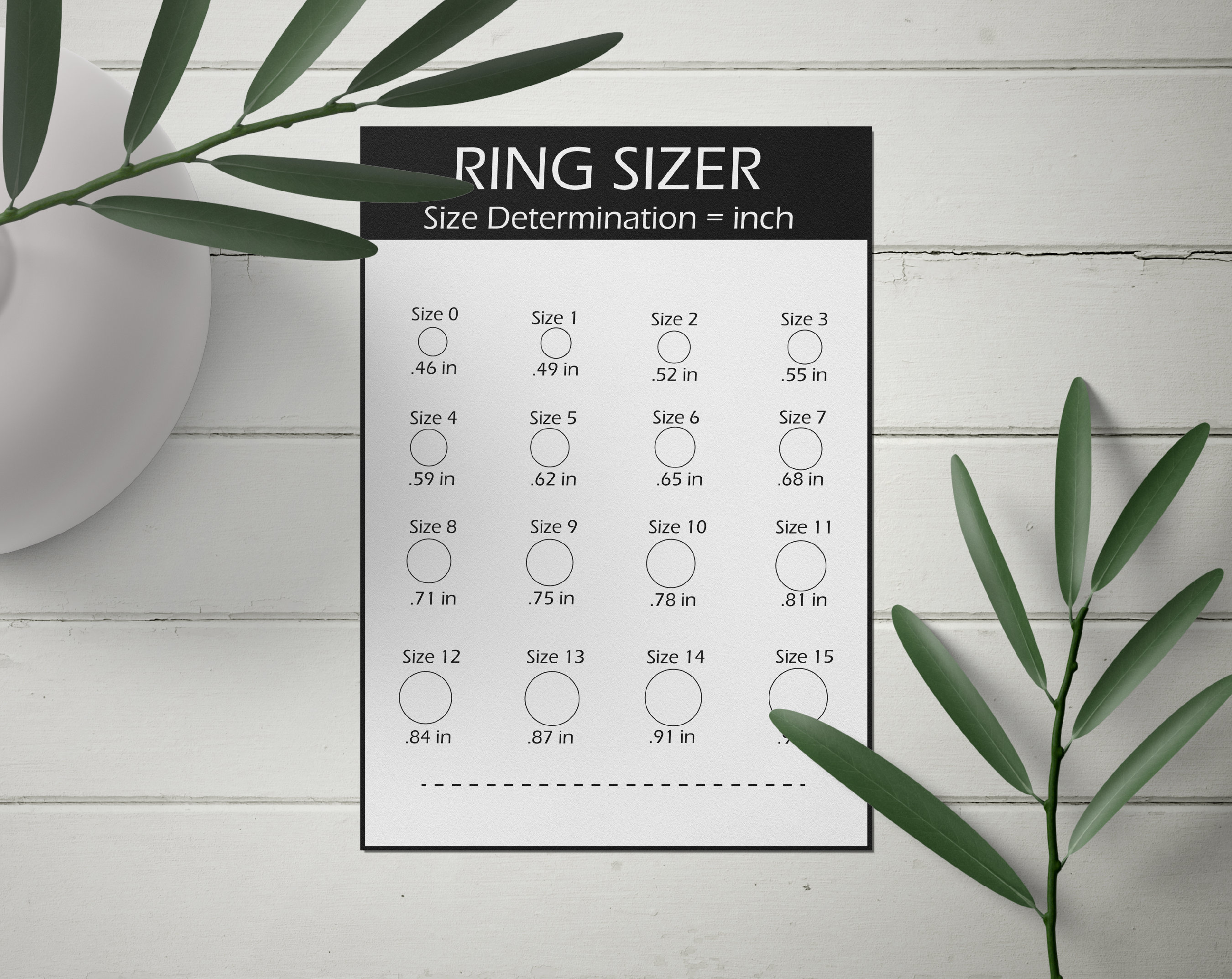 Printable Ring Size Chart: International Ring Sizer (PDF) - Etsy