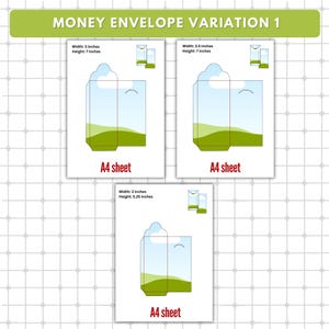 Editable Money Envelope Canva Template: Printable Gift Envelope ...