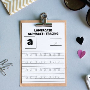 Lowercase Alphabet Tracing Worksheets | Lines Trace Pages Printable ...