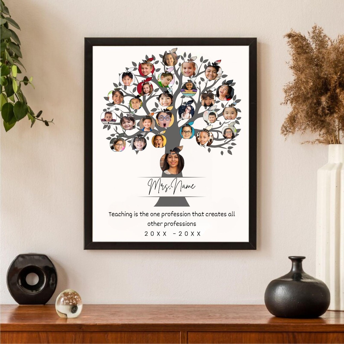 Personalized Teacher Photo Collage Gift (canva Editable) - Etsy