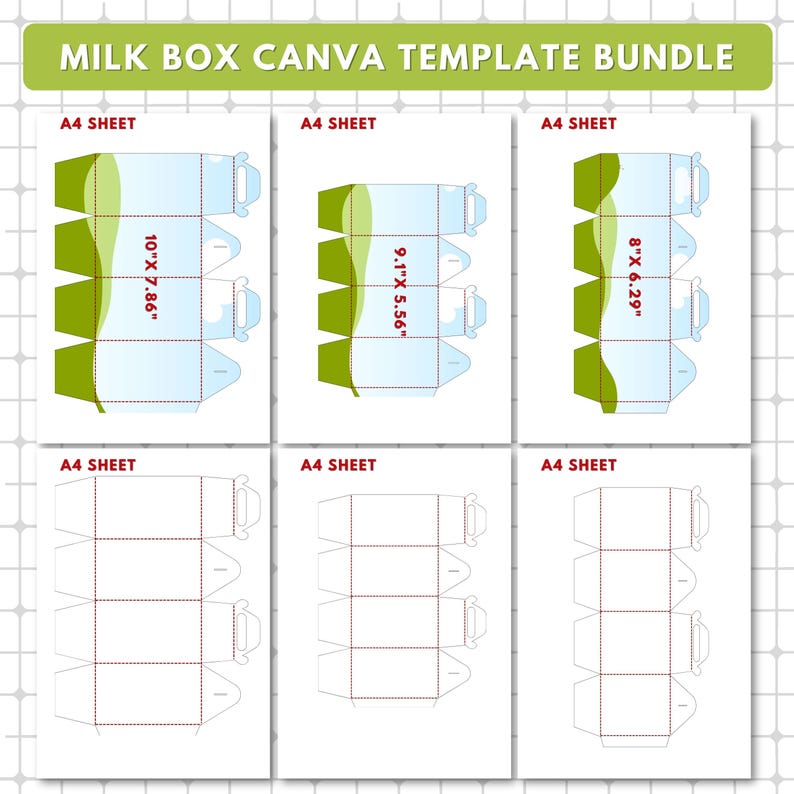 Milk Box Favor Template: Editable Canva Design (digital Download) - Etsy