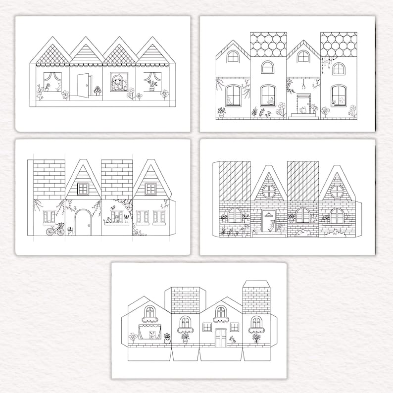 Paper House Printable Bundle: DIY Craft Kit (PDF & JPG) - Etsy