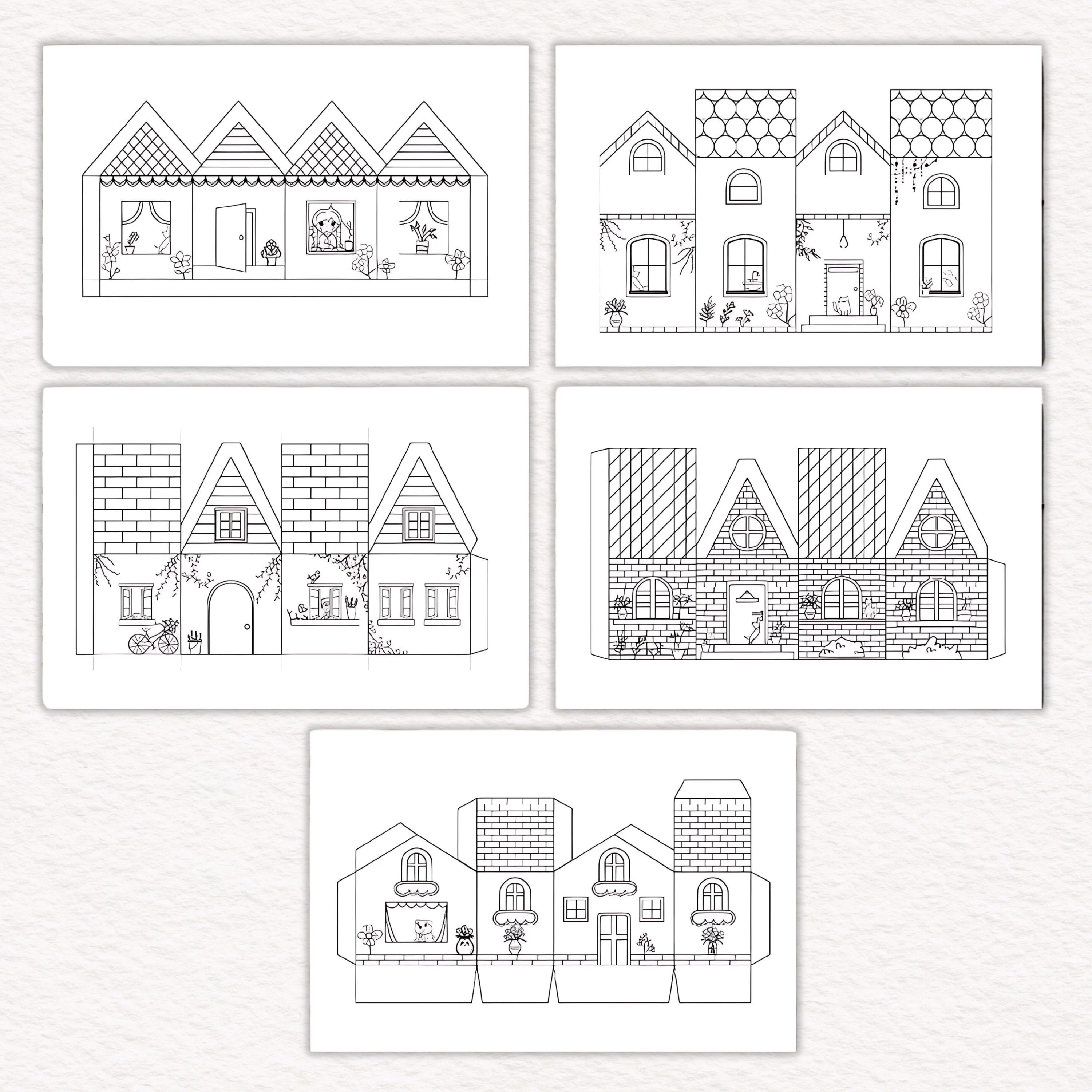 Paper House Printable Bundle: DIY Craft Kit (PDF & JPG) - Etsy