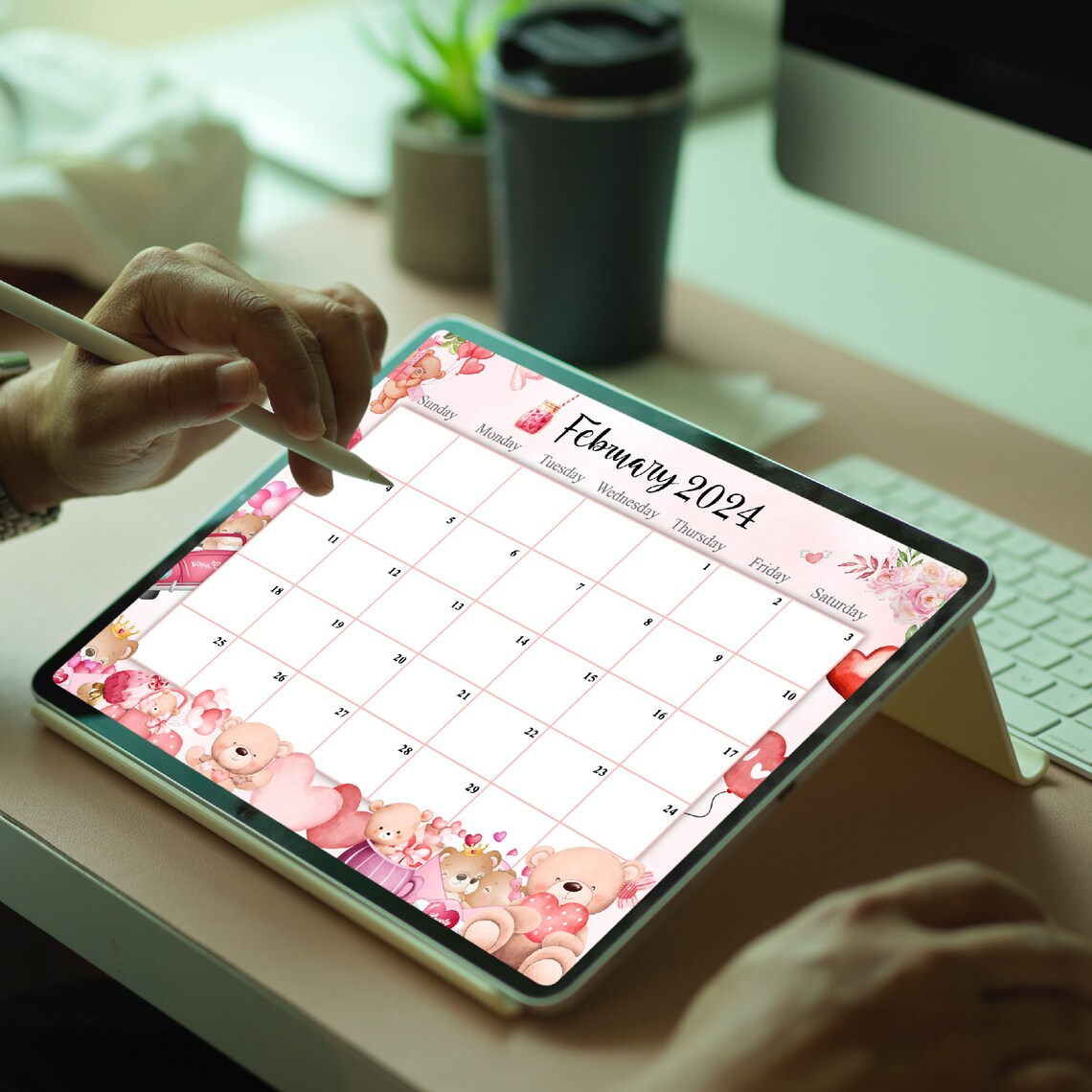 Editable February 2024 Calendar Printable Wall Calendar 2024 Fillable ...