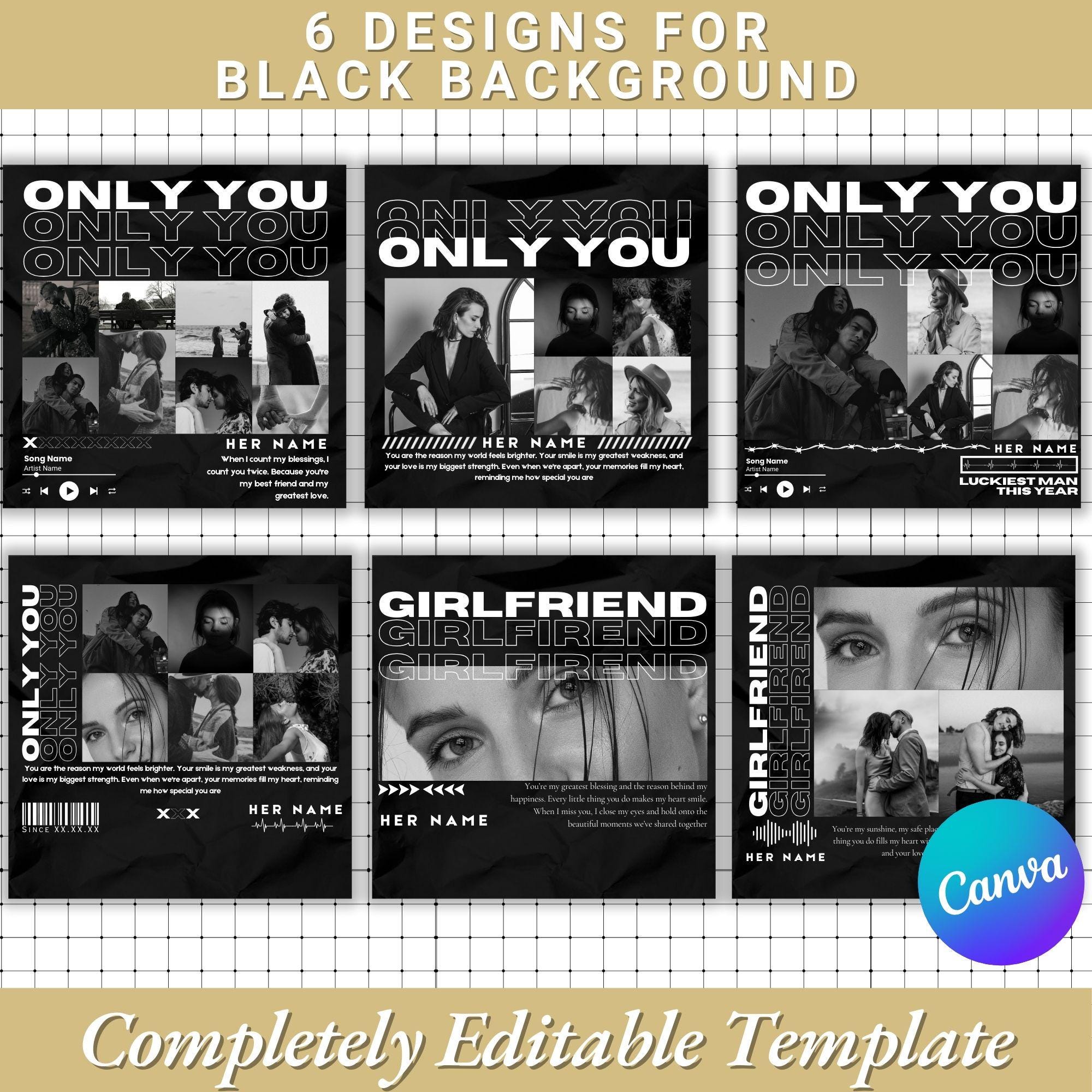 Girlfriend Shirt Canva Template: Custom Valentine Photo Collage ...