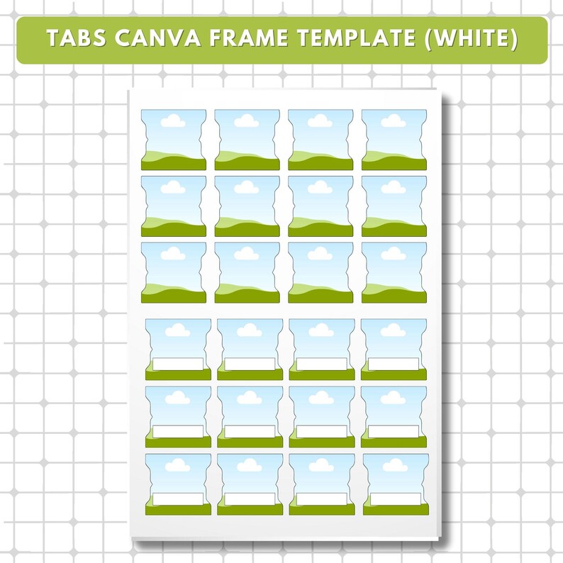 Editable Tabs Frame Template: DIY Journal Planner Dividers (canva ...