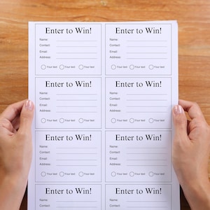 Editable Raffle Ticket Template: Printable Enter to Win Design (canva ...