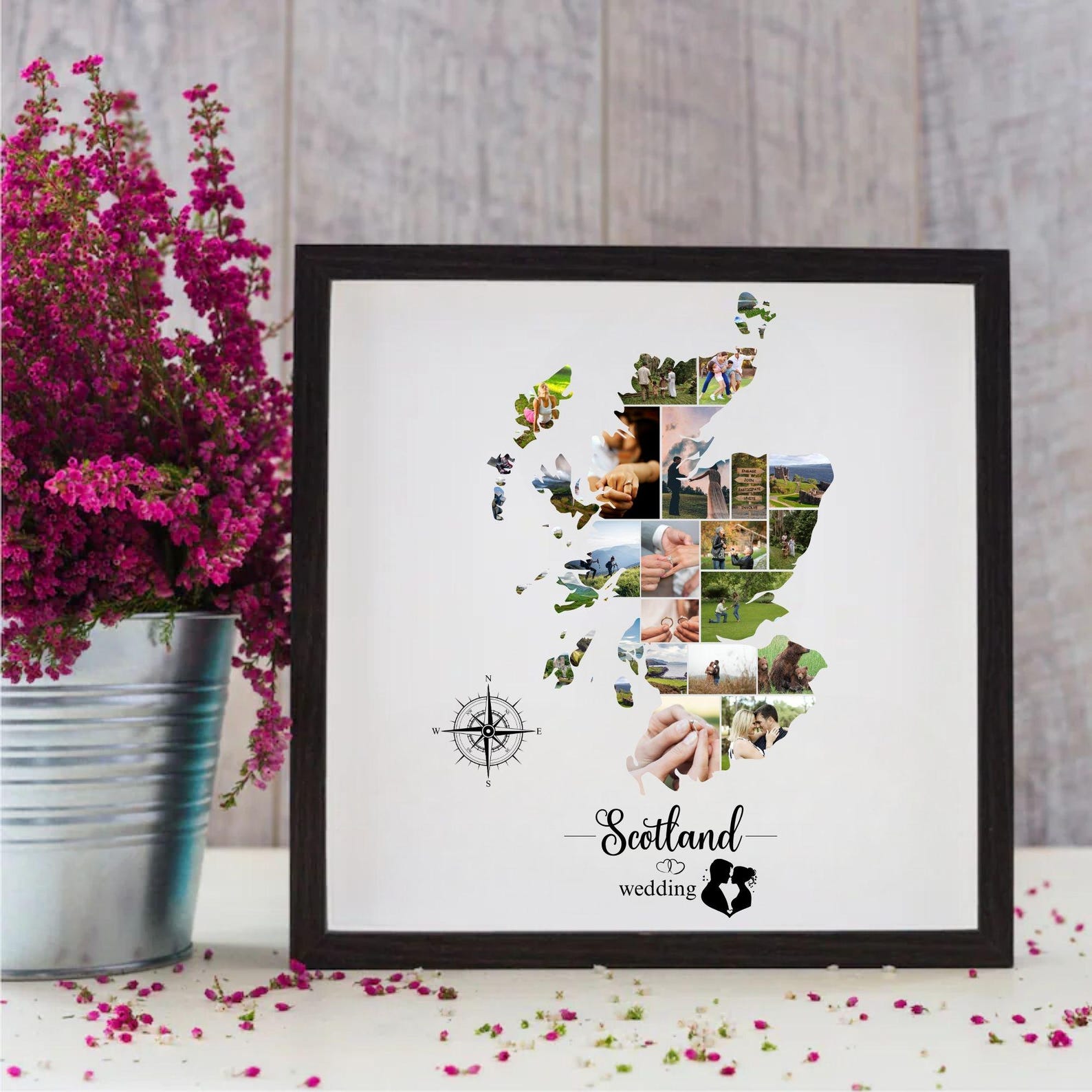 Scotland Map Photo Collage Template: Vacation Keepsake (canva Editable ...