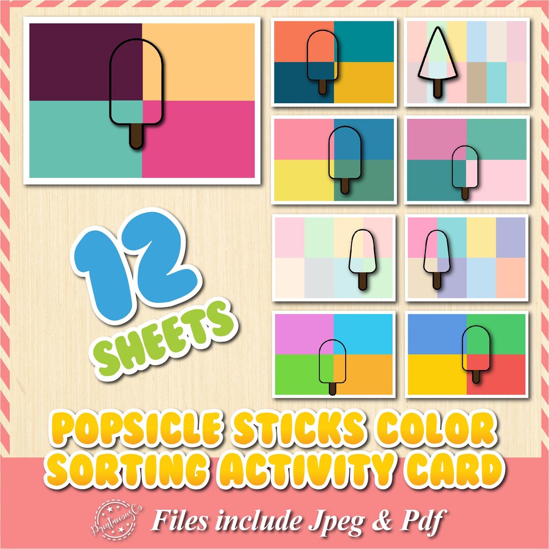 Color Sorting Activity Cards for Toddlers montessori Activities fun ...