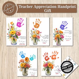 Teacher Appreciation Handprint Gift | Gift Handprint Children ...