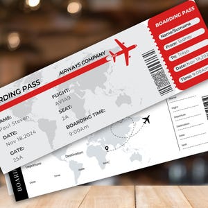 Editable Boarding Pass Template | Printable Boarding Pass Ticket ...