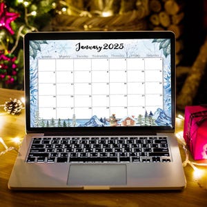 Editable January 2025 Calendar: Printable Monthly Planner (digital ...