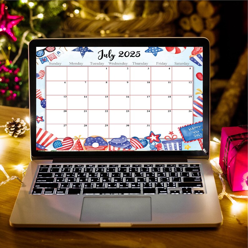 Editable July 2025 Calendar: Printable Monthly Planner (digital ...