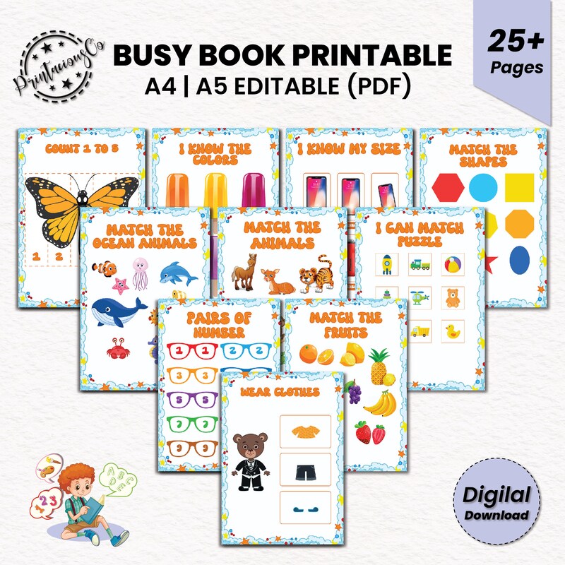 Toddler Busy Book - Etsy