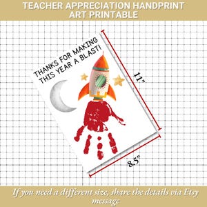 Teacher Appreciation Handprint Gift | Gift Handprint Children ...