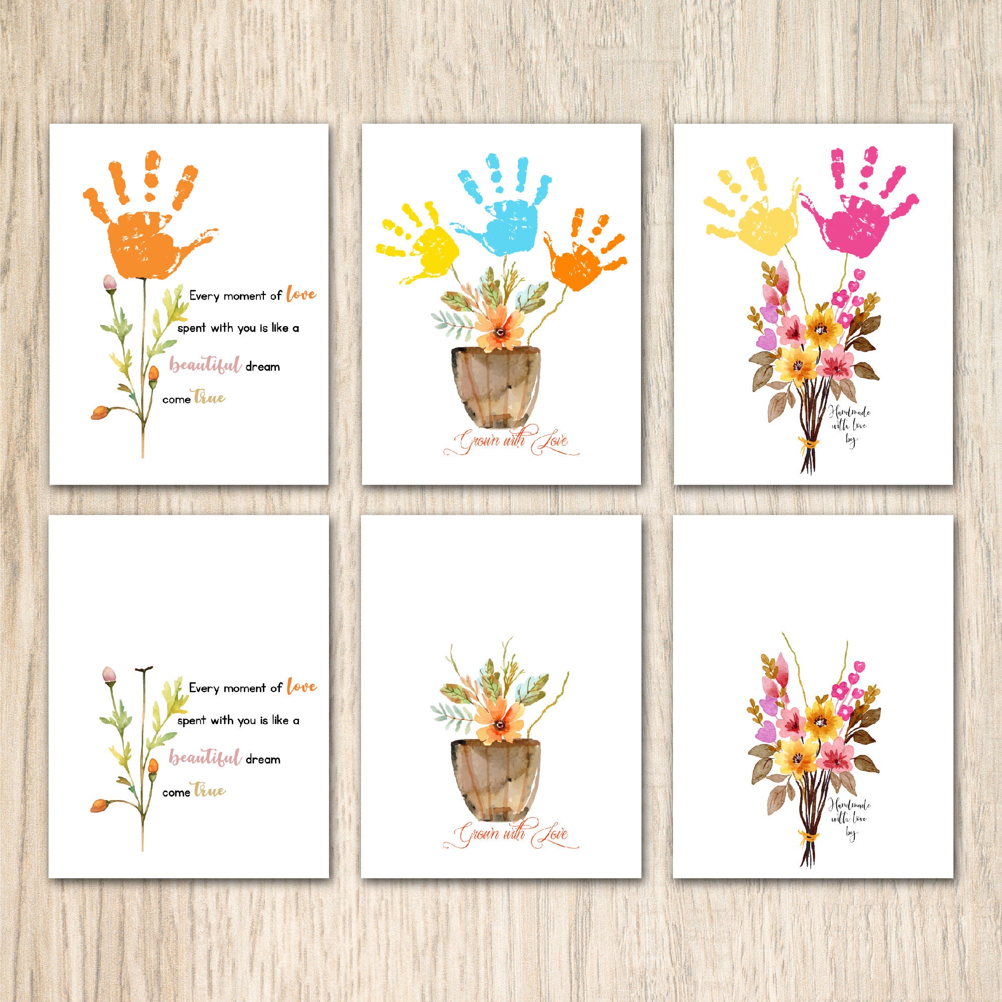 Mothers Day Handprint Flower Art Mothers Day Handprint Printable ...
