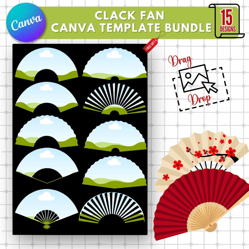 Clack Fan Template - Etsy