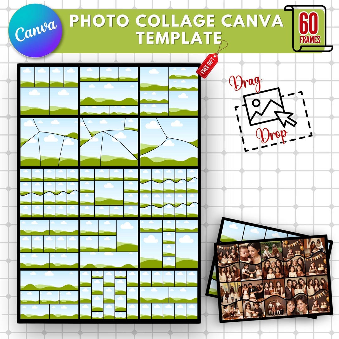 Custom Photo Collage Template: DIY Birthday Gift (canva Editable ...