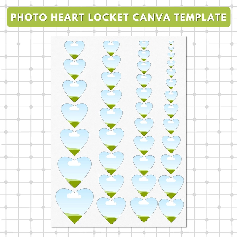 Photo Heart Locket Template: DIY Personalized Keepsake (canva Editable ...