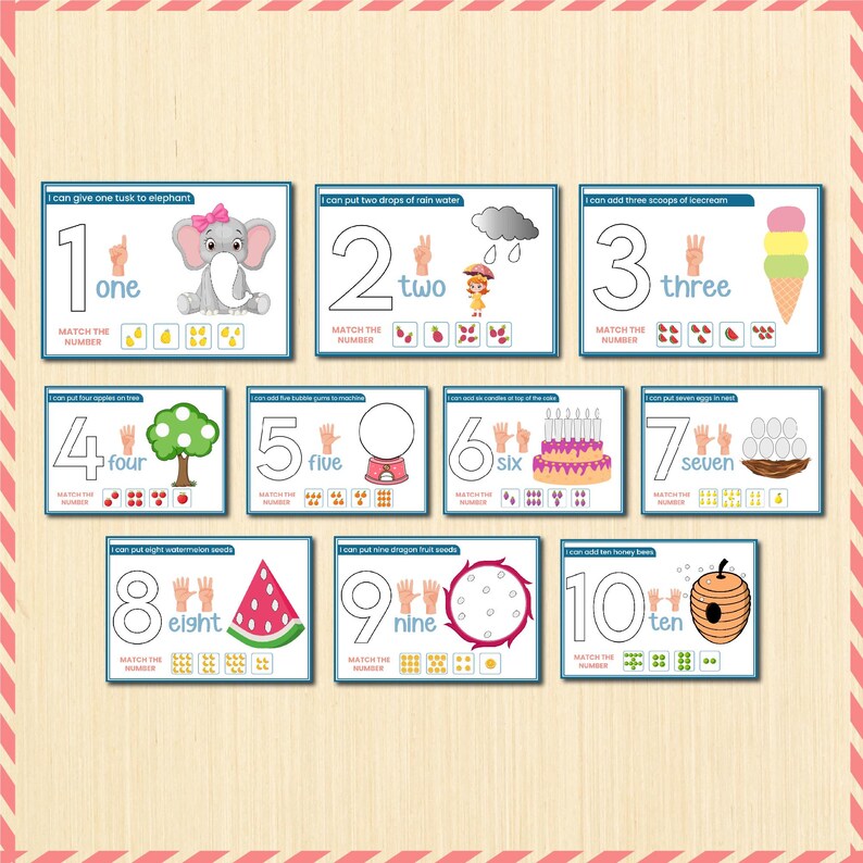 Printables Numbers 1-10 Play Doh Mats Fine Motor Skills Activity Visual ...