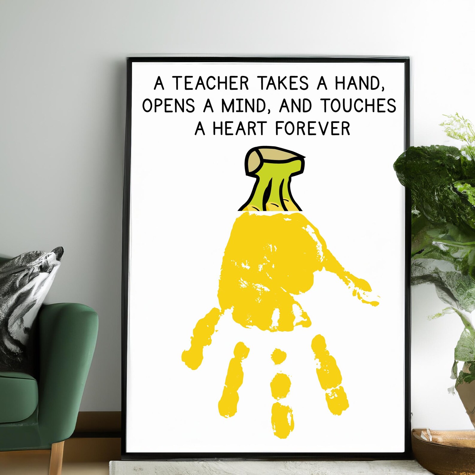 Teacher Appreciation Handprint Gift Gift Handprint Children Printable ...