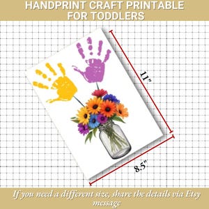 Handprint Craft Printable for Toddlers|hand Print Baby Keepsake ...