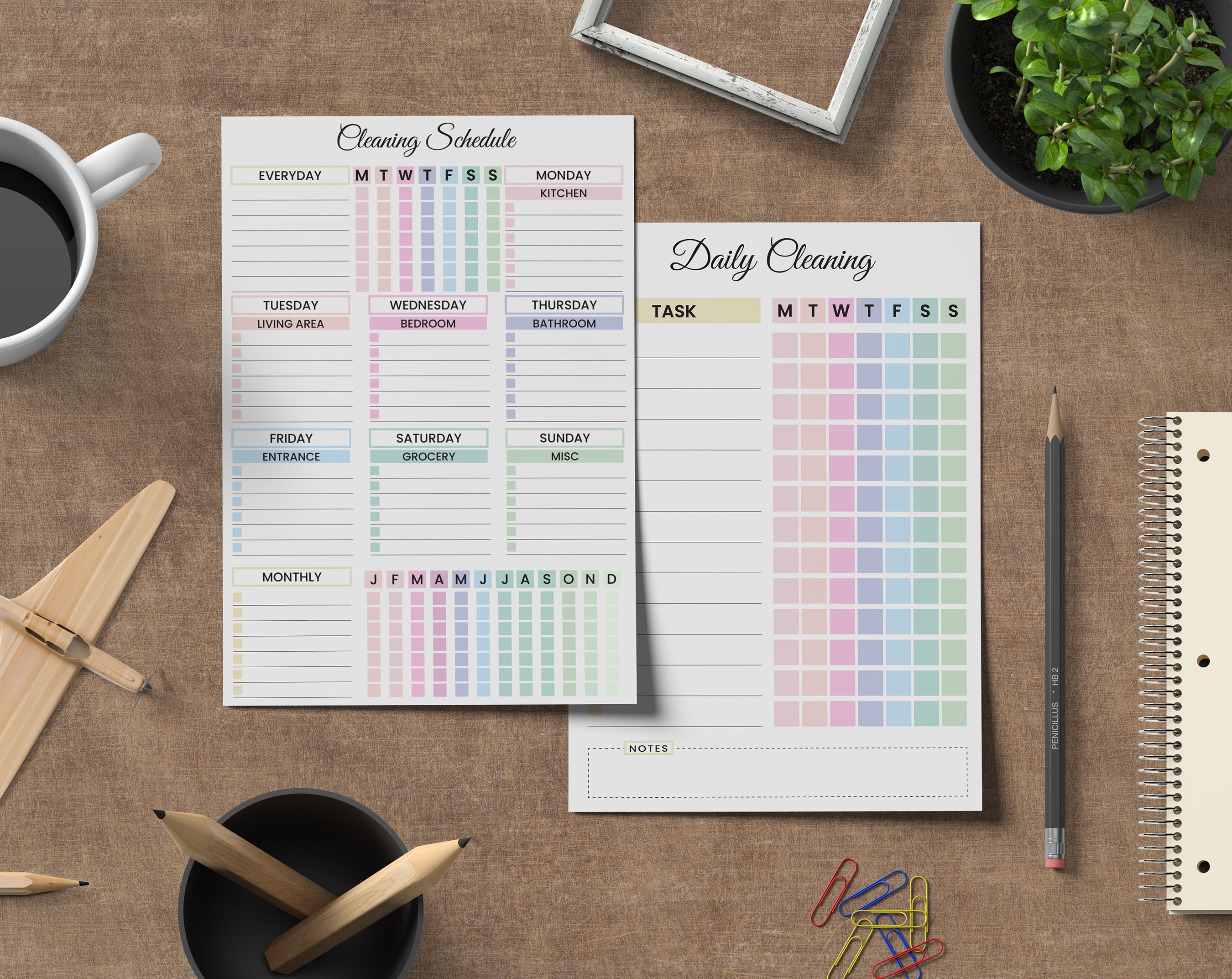 Editable Cleaning Schedule Cleaning Checklist Editable Cleaning Planner ...